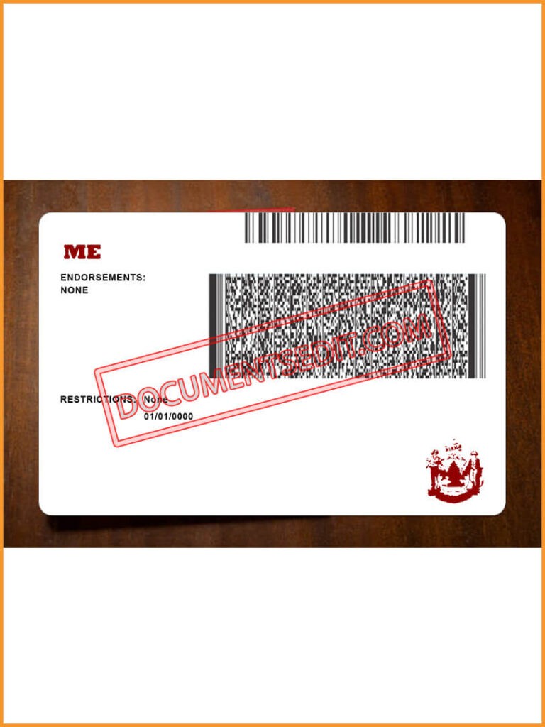 Maine Driver License Template File - Documents Edit