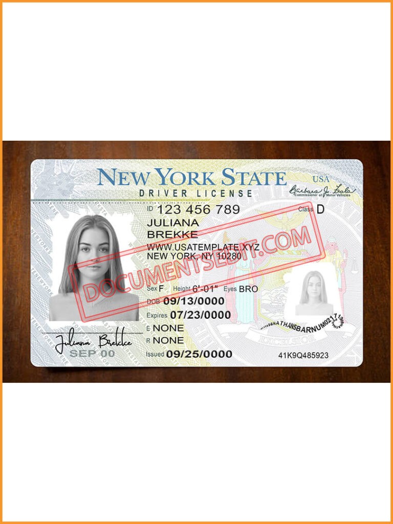 New York Driving License Template - Documents Edit