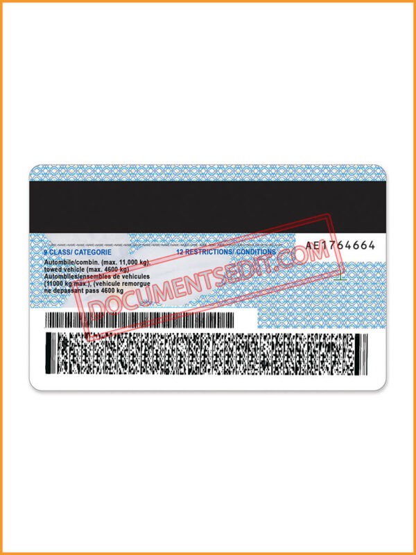 Ontario Driver License PSD Template - Documents Edit