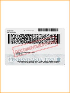 Pennsylvania Driver License PSD Template - Documents Edit