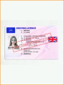 UK Driver License PSD Template - Documents Edit