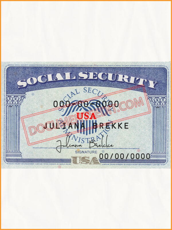 Social Security Card Template 21 - Documents Edit