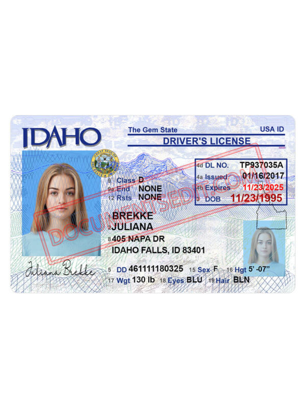 Idaho Driver License PSD Template New (V3) - Documents Edit