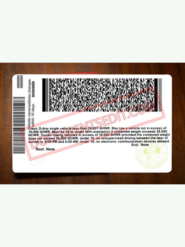 North Dakota Driver License PSD Template - Documents Edit