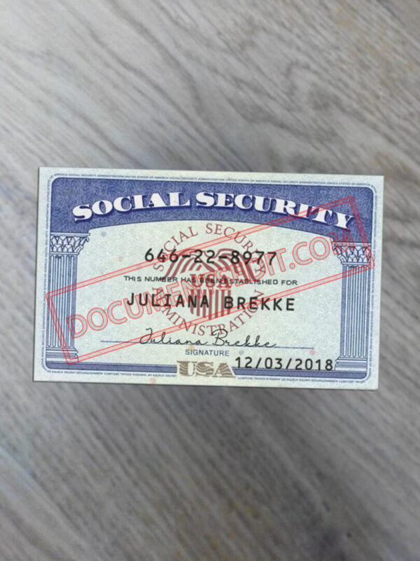 Social Security Card Template 87 - Documents Edit