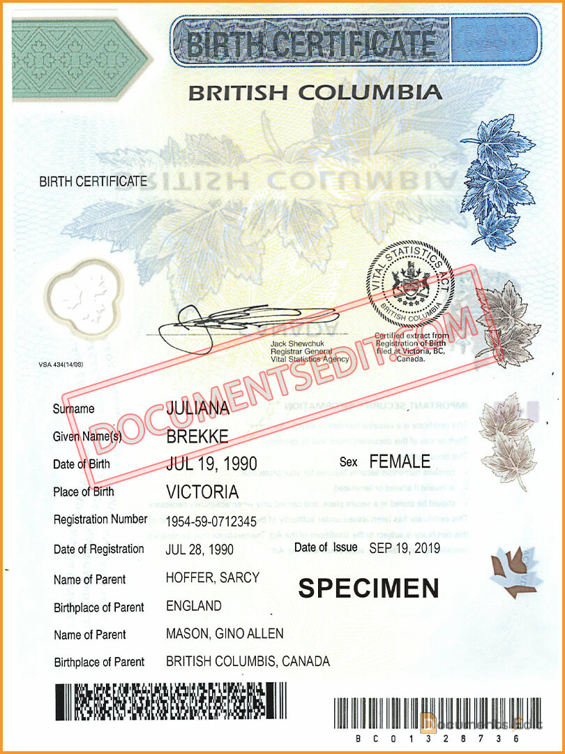 British Columbia Birth Certificate Template Documents Edit British Columbia Birth Certificate Template Documents Edit