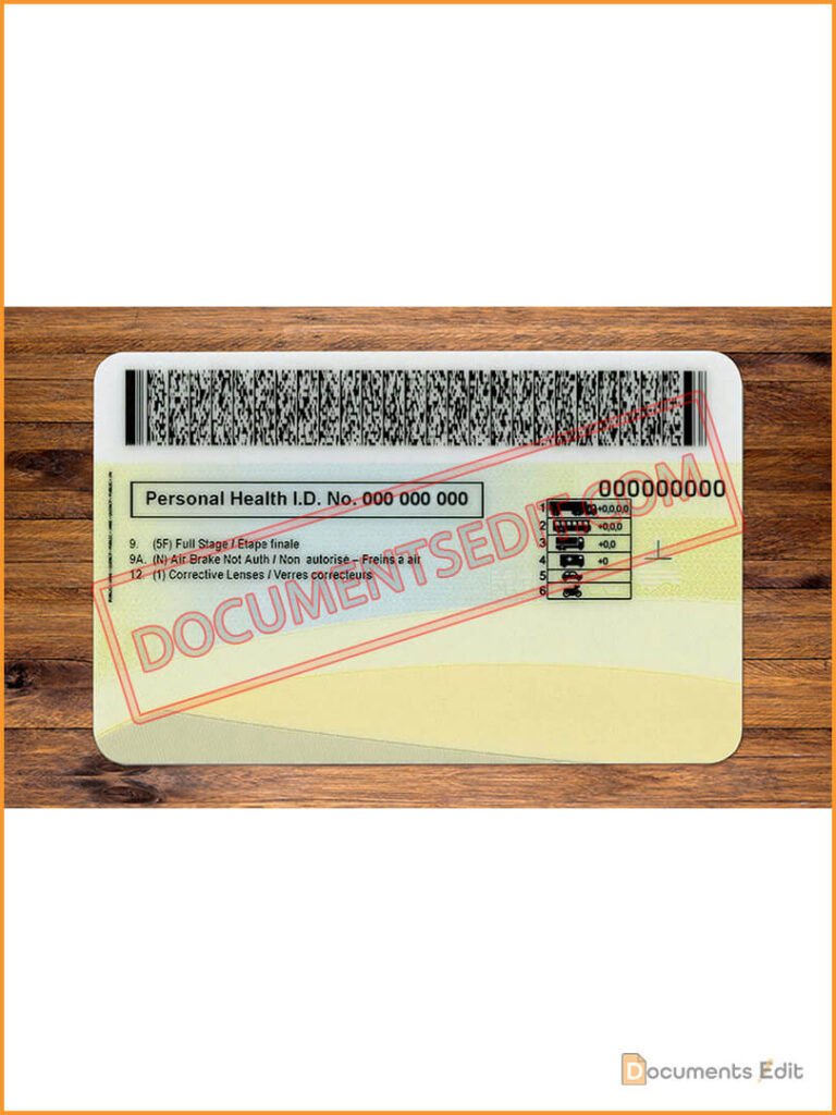 Manitoba Driving License PSD Template - Documents Edit
