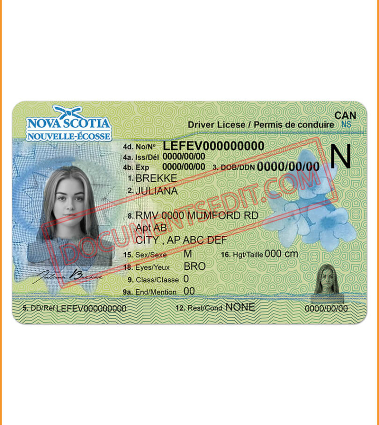 British Columbia Canada Driver License PSD Template - Documents Edit