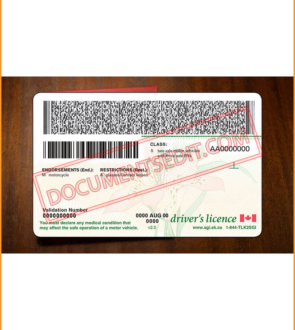 Canada Driver License - Documents Edit
