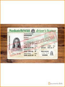 Saskatchewan Driving License PSD Template - Documents Edit