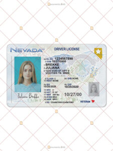 Nevada Driver License PSD Template (V2) - Documents Edit