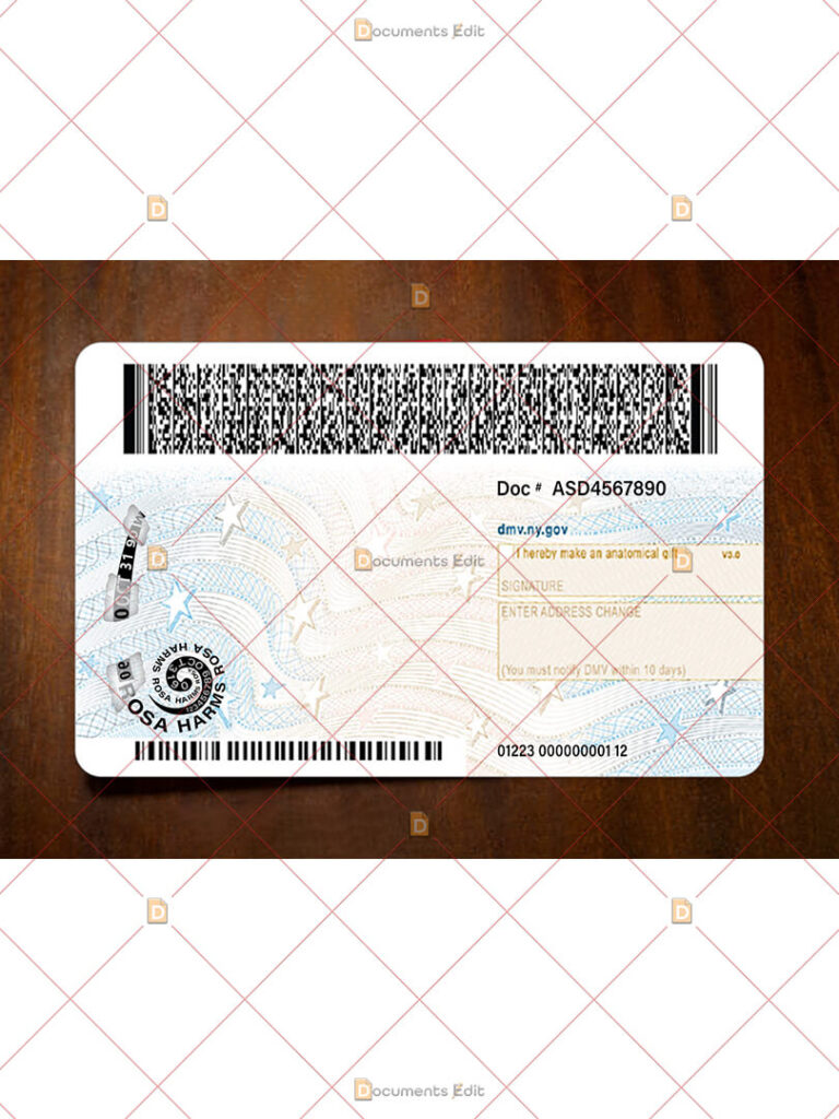 New York Driving License Template (V2) - Documents Edit