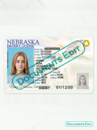 Nebraska Driver License Template (V2) - Documents Edit