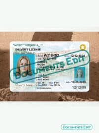 West Virginia Driver License Template (V2) - Documents Edit