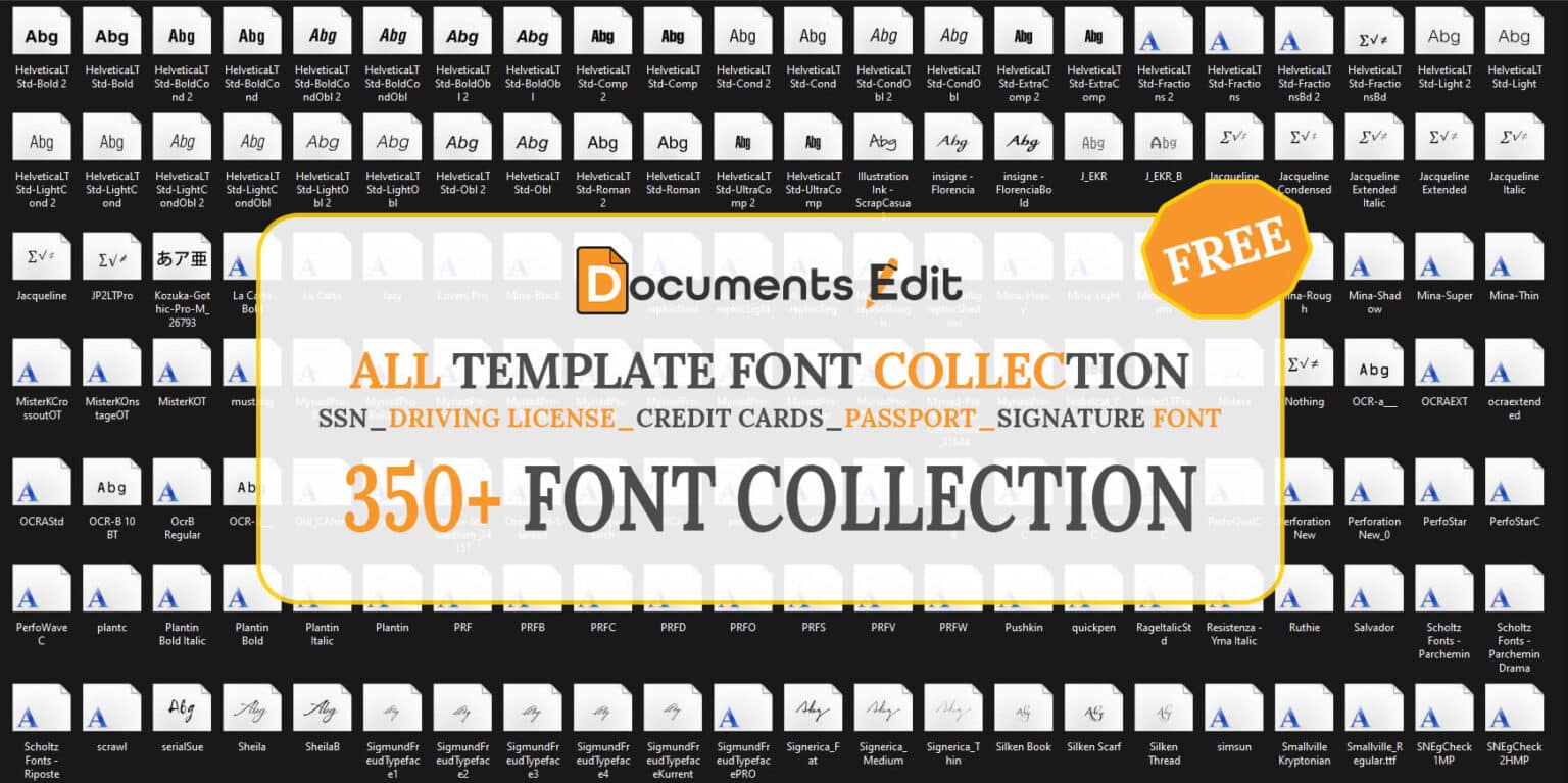 Free Font Collections for PSD Templates - Documents Edit