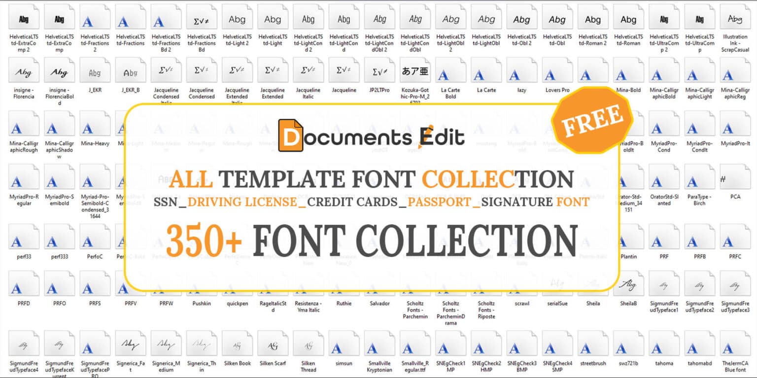 Free Font Collections for PSD Templates - Documents Edit