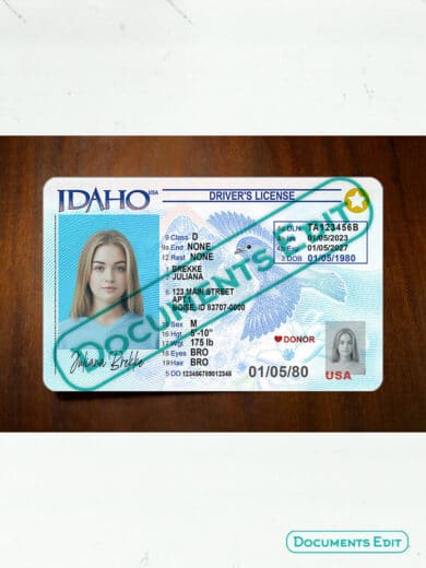 Idaho Driver License PSD Template New (V3) - Documents Edit