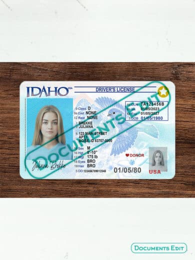 Idaho Driver License PSD Template New (V3) - Documents Edit