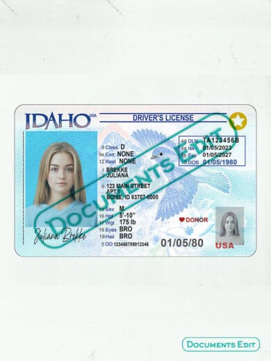 Idaho Driver License PSD Template New (V3) - Documents Edit